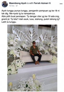 Ayah duduk atas pelamin, kakak pergi majlis kahwin Emma Maembong?