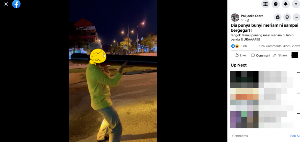 Main meriam buluh tepi jalan, lelaki dikecam bahayakan nyawa orang lalu ...