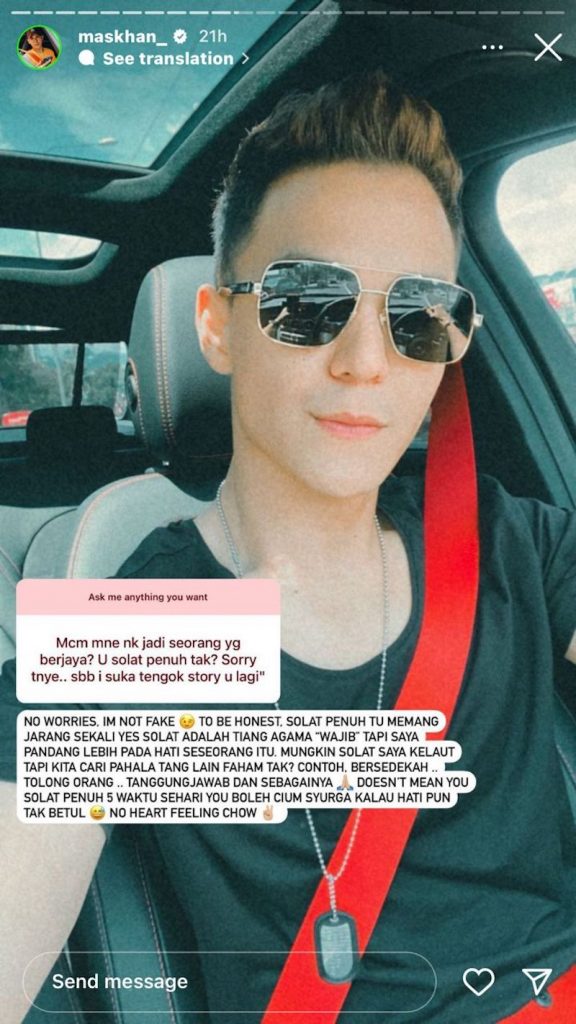 Mas Khan akui jarang solat, ada cara lain kumpul pahala - "Contoh ...