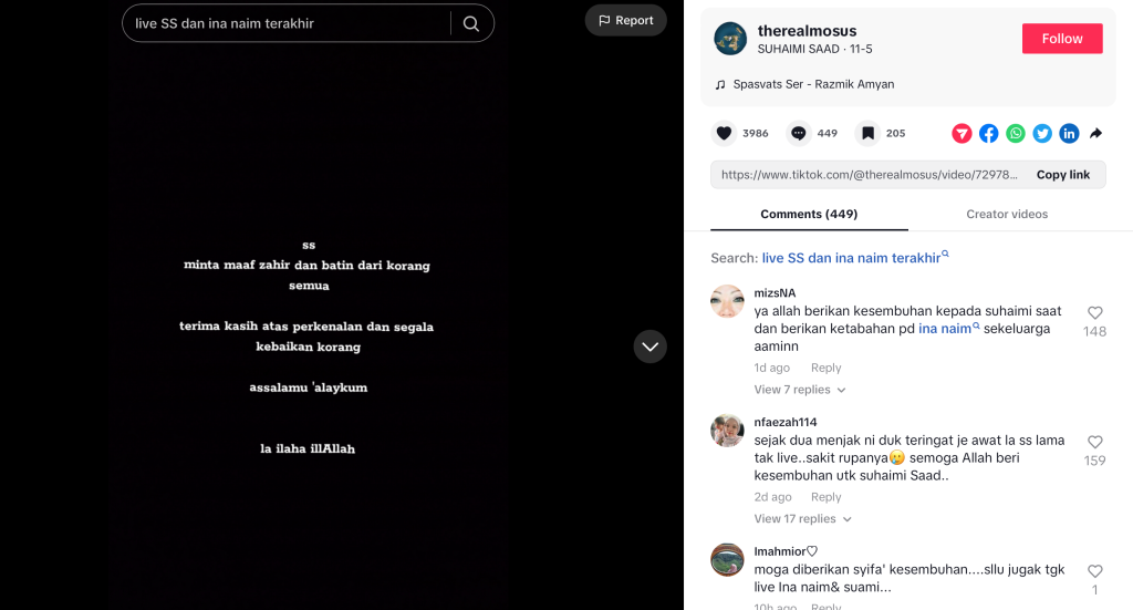 "Arwah suami ada cakap hendak hidup sehingga usia 43 tahun sahaja ...
