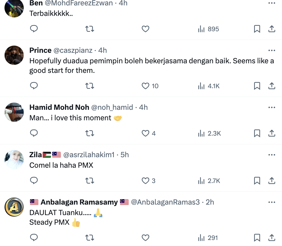 Ramai teruja lihat PMX betulkan pingat dipakai Agong