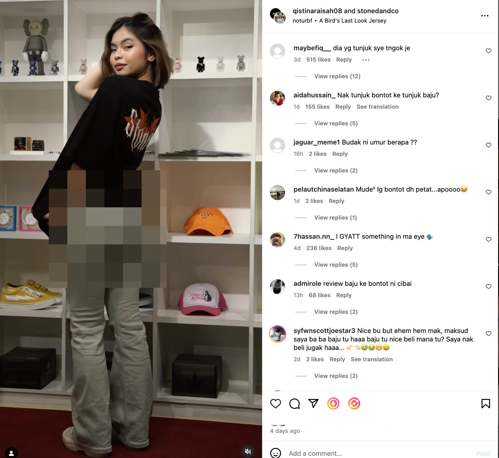 Ramai tak senang cara Qistina Raisah 'review' baju -"Nak tayang mana satu?"