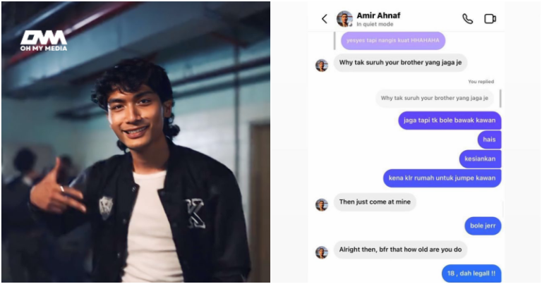 "Siapa nak kiss eh?"-Tular tangkap layar perbualan didakwa Amir Ahnaf ...