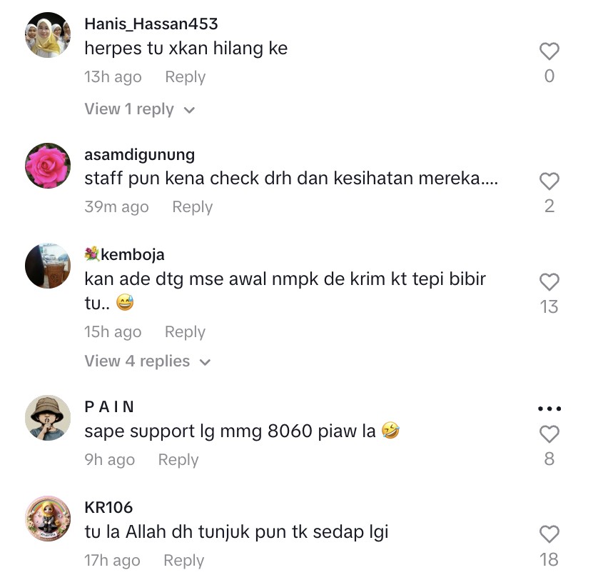 Kieda tak berada di kedai lepas alami herpes, berehat di rumah sahaja -Staf