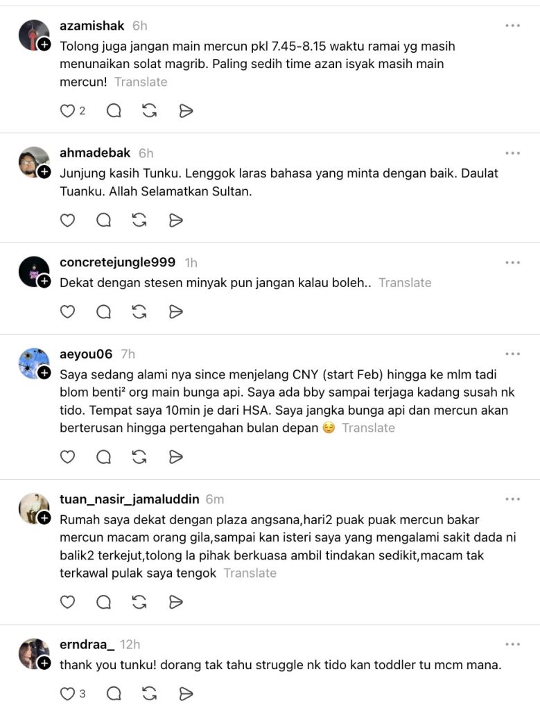 Tolong jangan main mercun di sebelah hospital – Tunku Idris